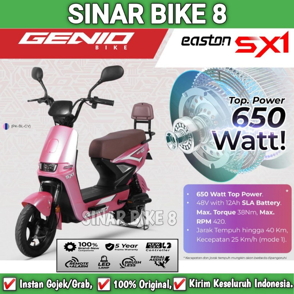 Jual Sepeda Listrik Electric E Bike GENIO EASTON SX 1 BY UNITED 500 ...