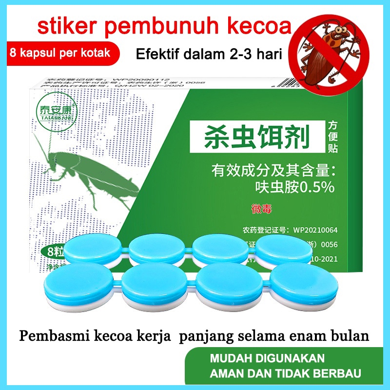 Jual Cockroach killer 8 tablets Kotak Pembunuh Cockroach Bait Efektif ...