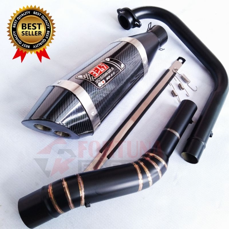Jual Knalpot Racing Bass adem Yoshimura R11 Black doff, CBR 150R Vixion satria fu CB150R Sonic ...