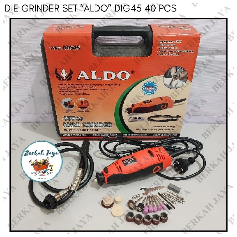 Jual Die Grinder mini ALDO 40 PCS Cordless Gerinda Mini 160W Grinder ...