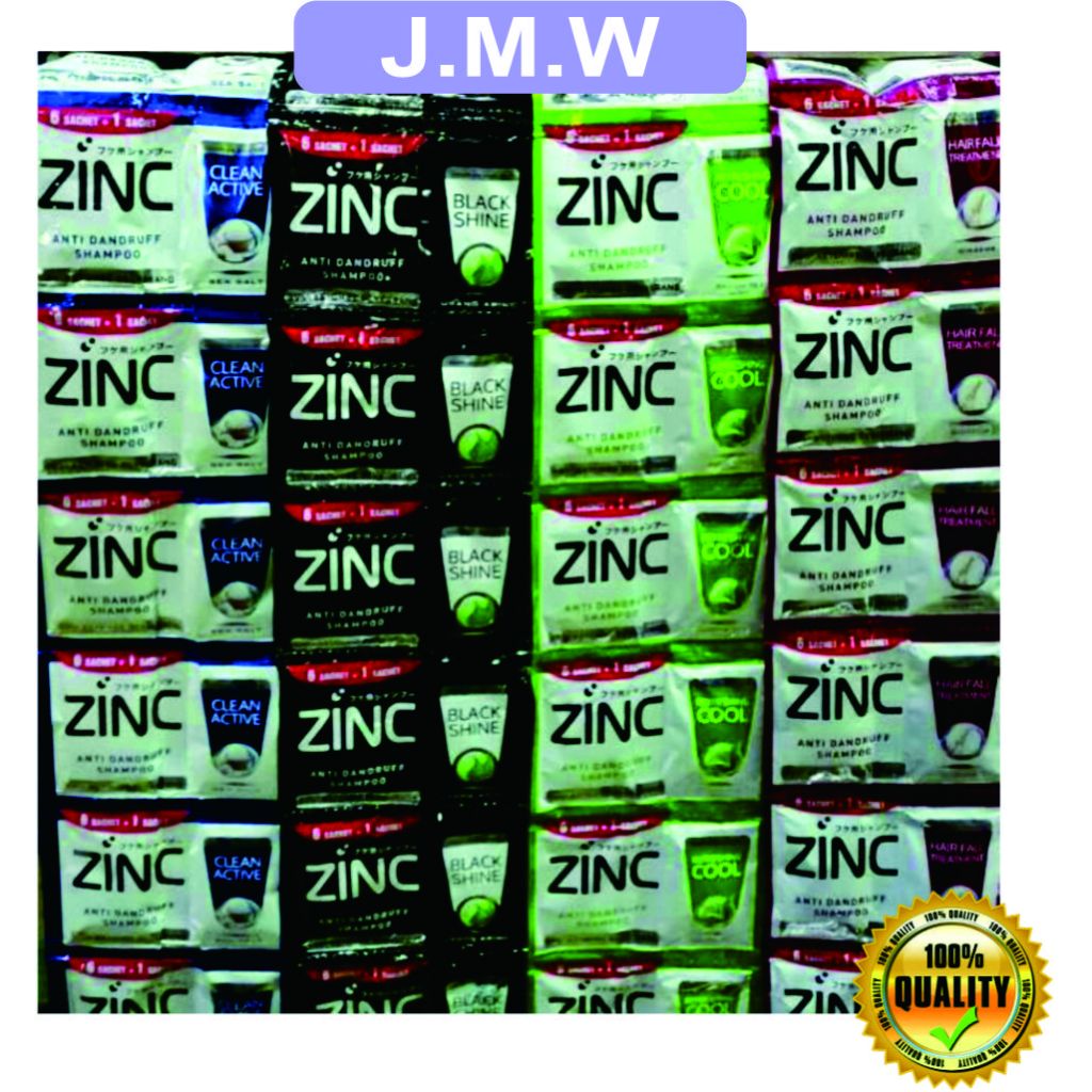 Jual SHAMPO ZINC SACHET 1 RENCENG ISI 12 SACHET / SHAMPO ANTI KETOMBE ...