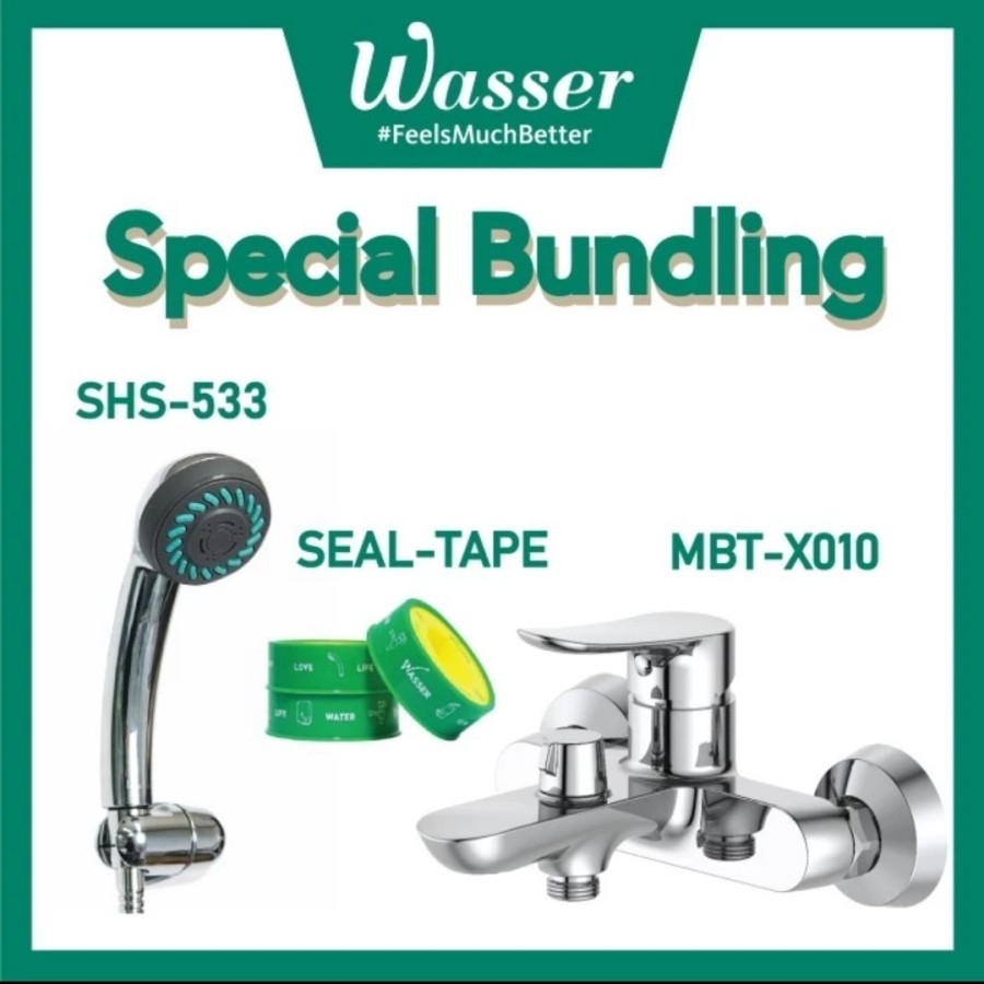 Jual Paket Kran Mixer Bathtub Wasser MBT X010 Set Hand Shower Wasser ...