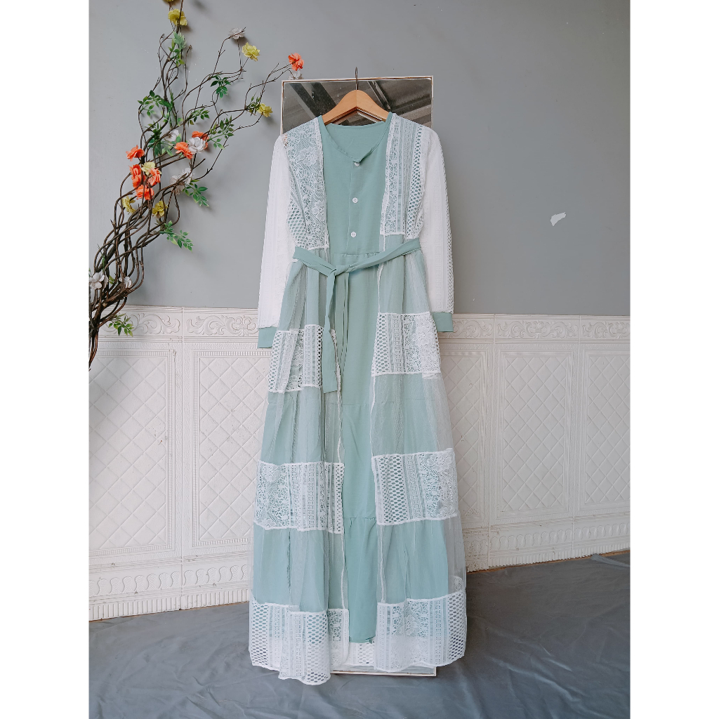 Jual GAMIS DEWISAN 2IN1 LONG OUTER BURKAT MIXX CRINKLE /COD/GAMIS ...