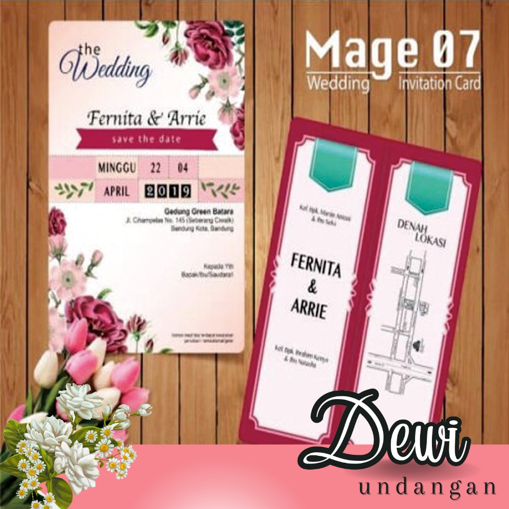 Jual Blangko Undangan Nikah atau Kertas Undangan Pernikahan Mage 07 ...