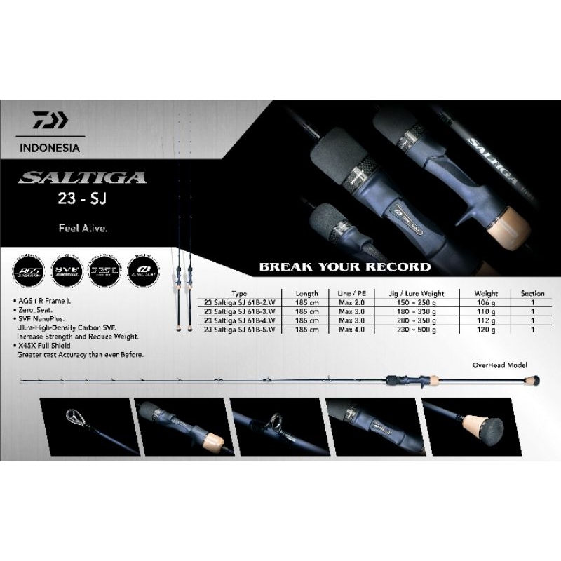 Jual JORAN DAIWA SALTIGA SJ 23 - 61B-2/61B-4/61B-5 SALTIGA SLOW JIGGING | Shopee Indonesia