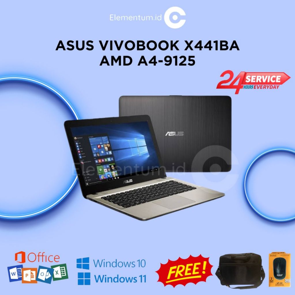 Jual Laptop Asus X441BA AMD A4-9125 - 4GB 1TB - Windows 10 | Shopee ...