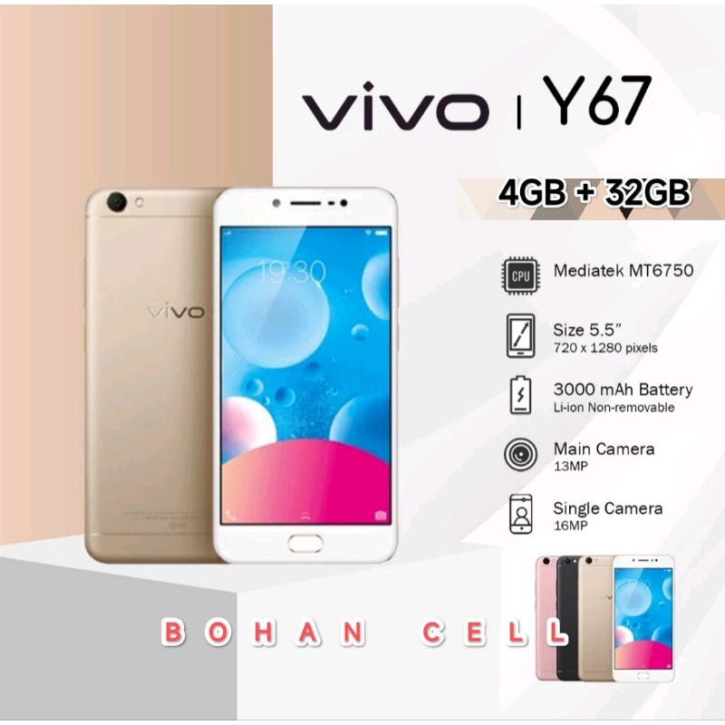 Jual Handphone Murah Vivo Y67 ram 4gb internal 32gb Second Original | Shopee Indonesia
