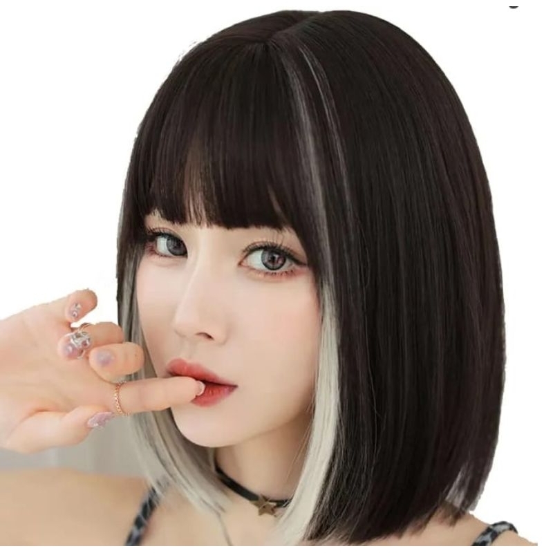 Jual Wig Korean Style Wig Pendek Wig Bob Korea Wig Highlight Wig ...