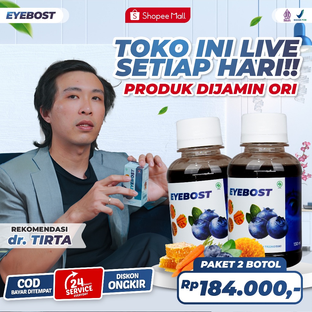 Jual Paket 2 Botol - Eyebost Vitamin Mata Original Madu Herbal Alami ...