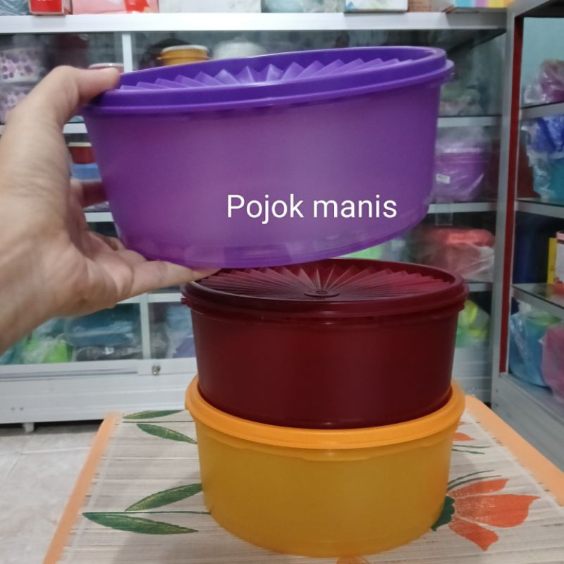 Jual Toples snack / cookies twin deco tupperware 2 liter jadul eceran 1 ...