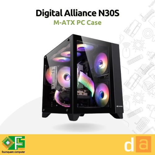 Jual Casing PC M-ATX Digital Alliance N30s Black | CPU Case Micro ATX ...
