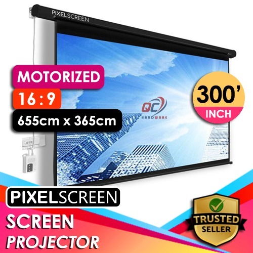Jual Layar proyektor pixel motorized 300" ratio 16:9 - Layar Screen 6 ...
