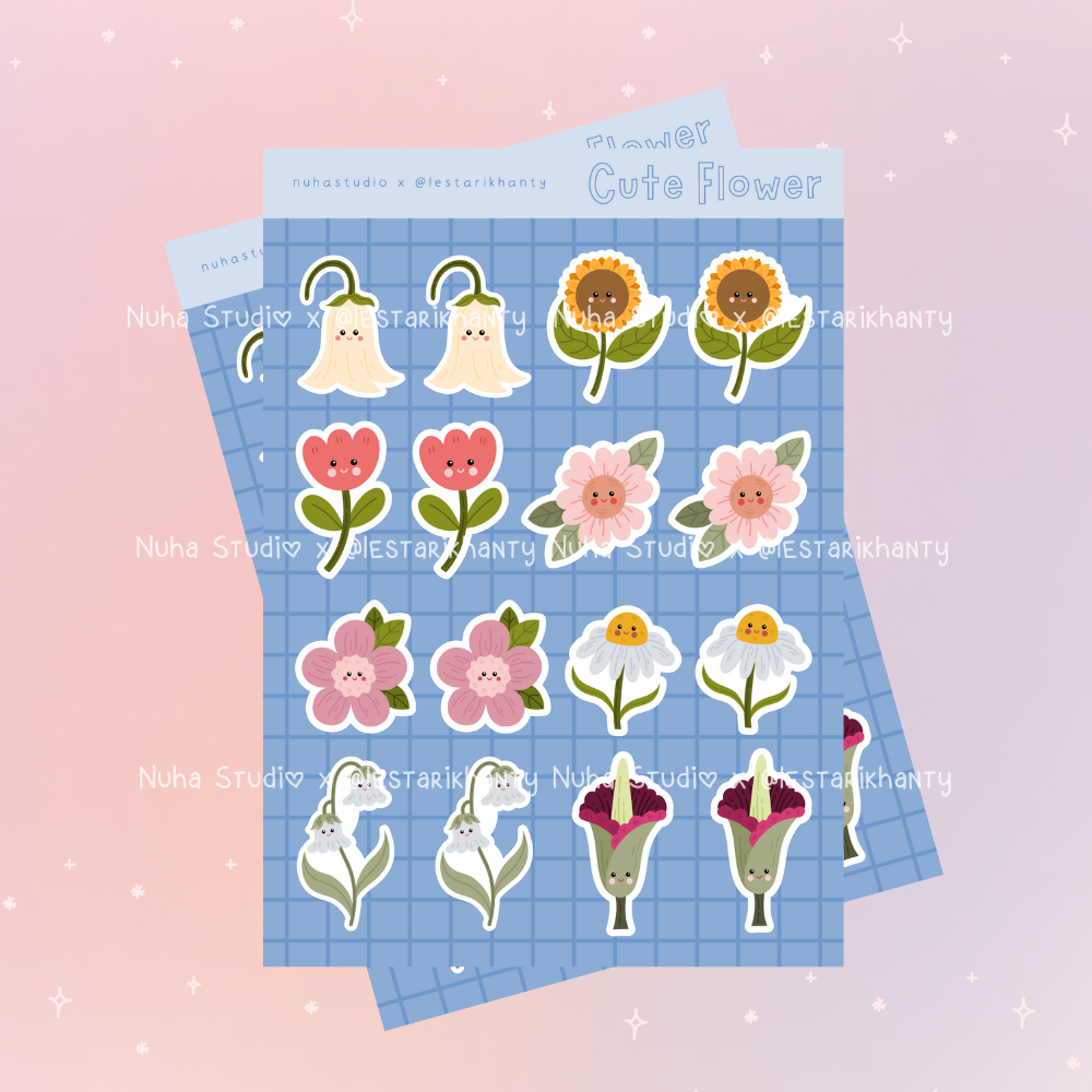 Jual Sticker by lestarikhanty | Cute Flower Bunga Tanaman Matahari ...