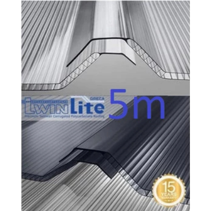 Jual ATAP KANOPI GENTENG TWINLITE GRECA ORI 5 METER POLTCARBONATE PVC ...