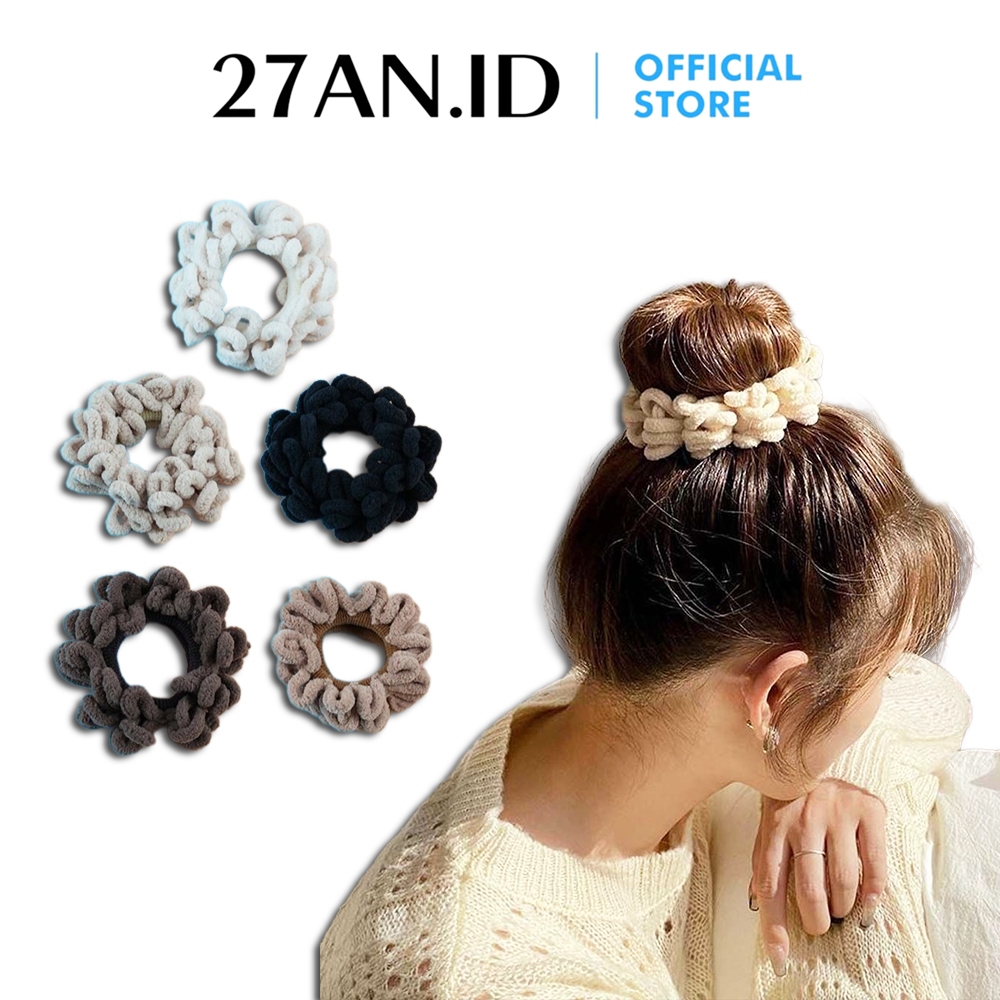 Jual ( 27AN.ID ) Ikat Rambut Gurita Keriting H627 Ikat Rambut Cepol ...