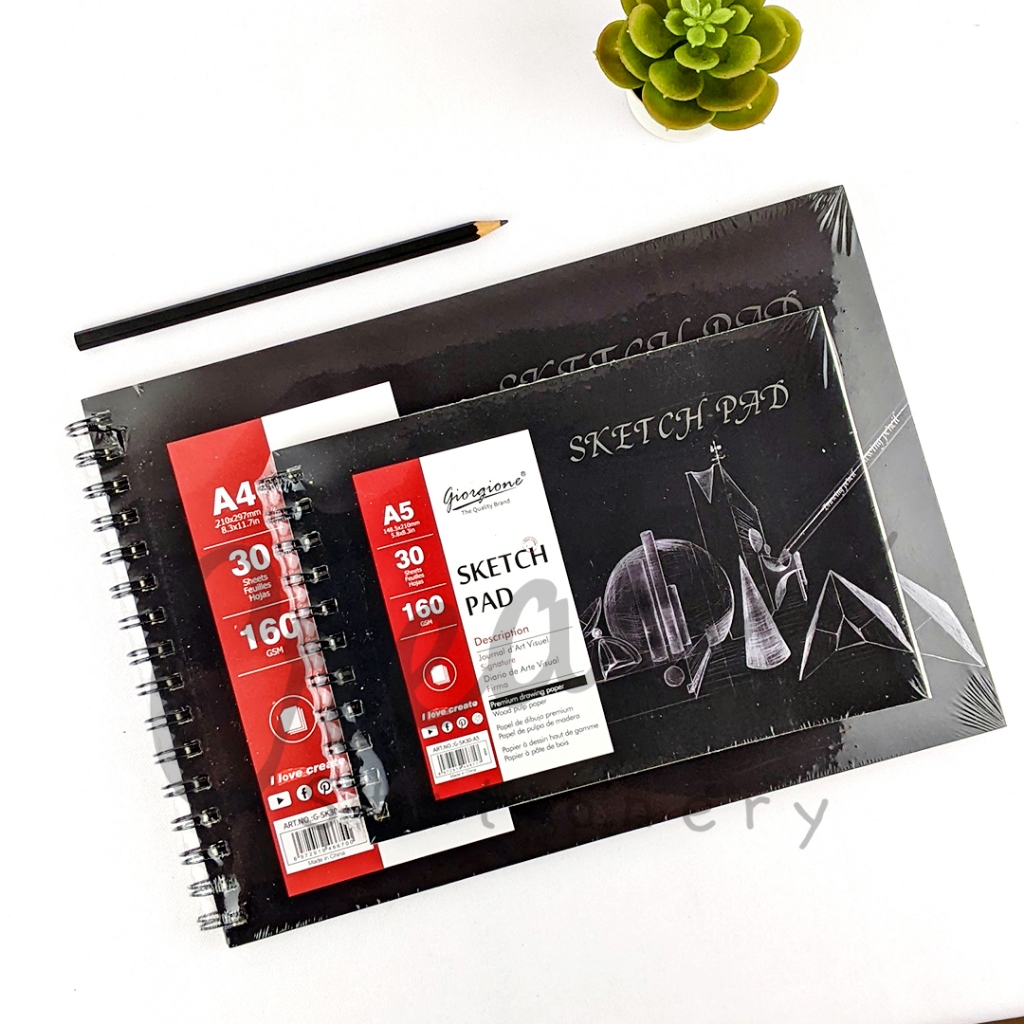 Jual GIORGIONE Sketch Book Sketchbook Buku Sketsa A5 A4 160 Gsm 30 ...