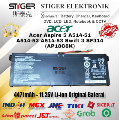 Jual Battery Original Laptop Acer Aspire 5 A514- 51 Swift 3 SF314 ...