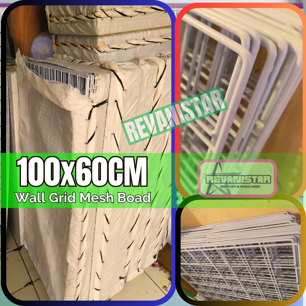 Jual Ram besi 100x60cm wire mesh gantungan aksesories kawat ram dinding ...