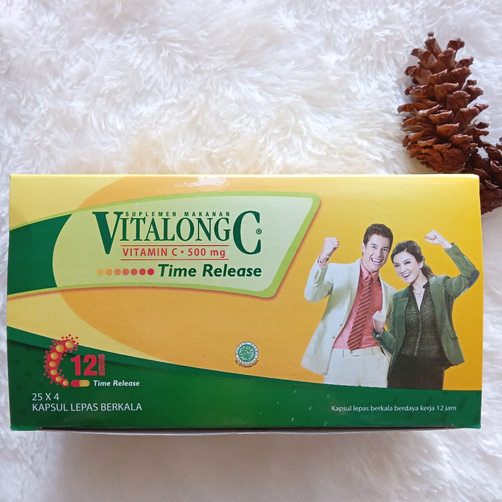 Jual VITALONG C | VITAMIN C 500MG | ISI 4 KAPSUL | LONG TIME RELEASE ...