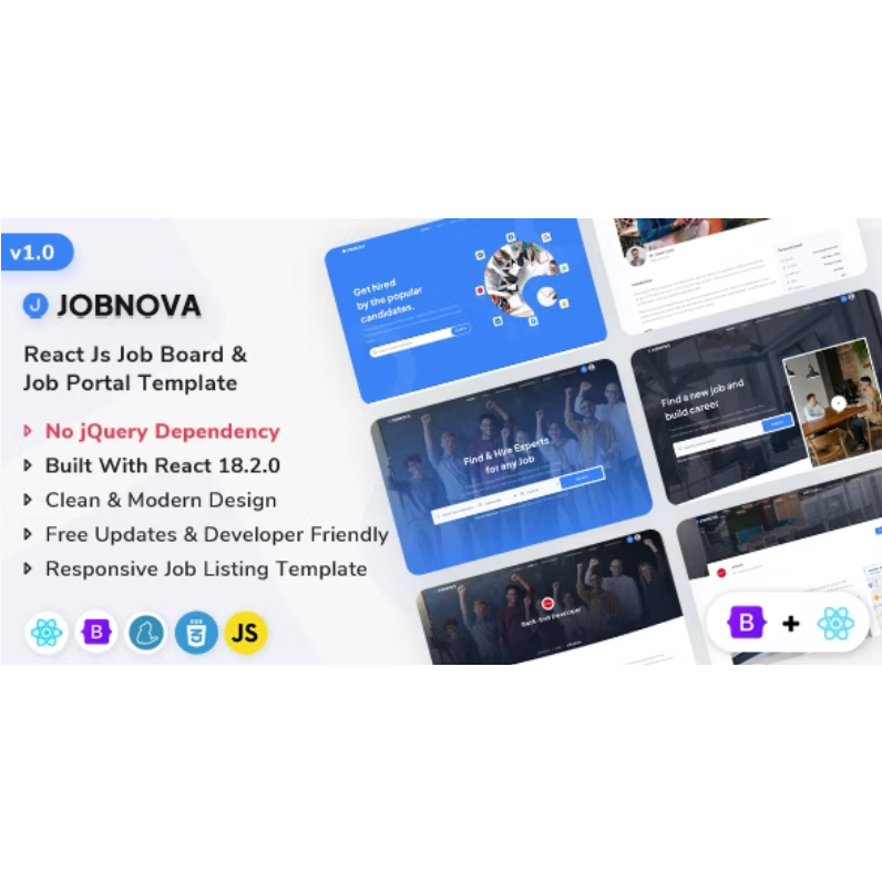 Jual Jobnova v1.0 - Job Portal, Job Board & Job Listing Web Template (ReactJS, NextJS) | Shopee ...