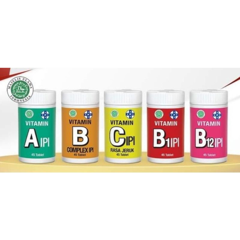 Jual Vitamin IPI Isi 45 Tablet | A ipi, B1 ipi, B12 ipi, B Complex, C ...