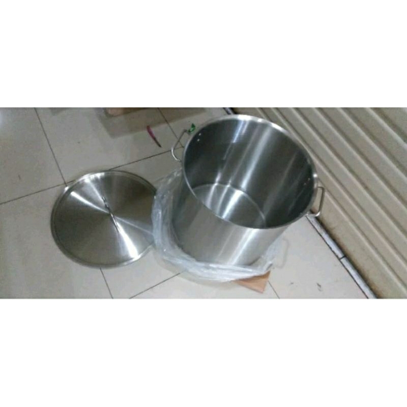 Jual panci besar 50 cm 100 liter air stainles steel sus 304 super tebal ...