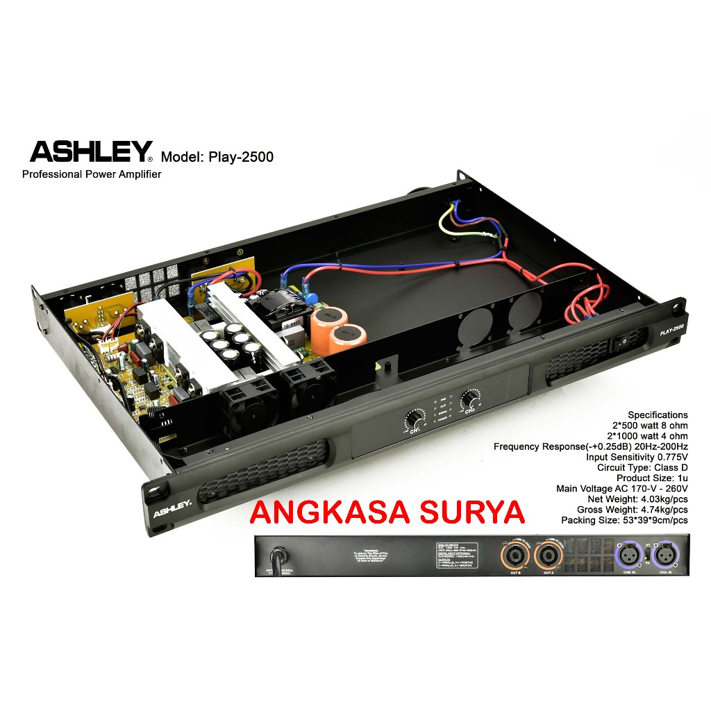 Jual Power Ashley PLAY 2500 ORIGINAL /Amplifier Ampli Ashley PLAY2500 ...
