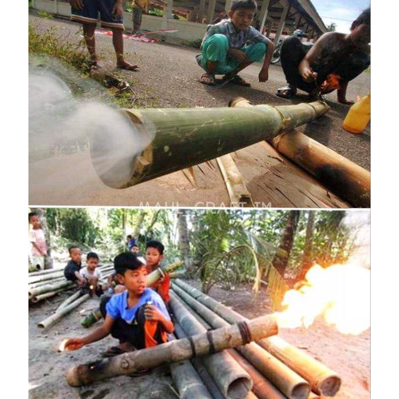 Jual Meriam Bambu 2 Meter / Karbit Meriam Bambu Mainan Tradisional ...