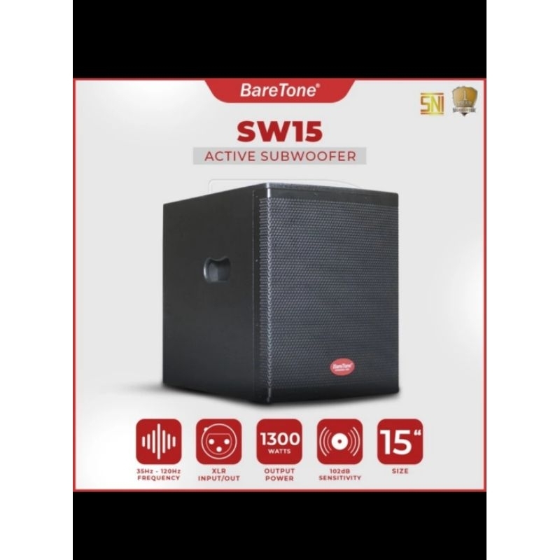 Jual SUBWOOFER AKTIF SPEAKER BARETONE SW15 SW 15 15 INCH GARANSI 1TSHUN ORIGINAL | Shopee Indonesia