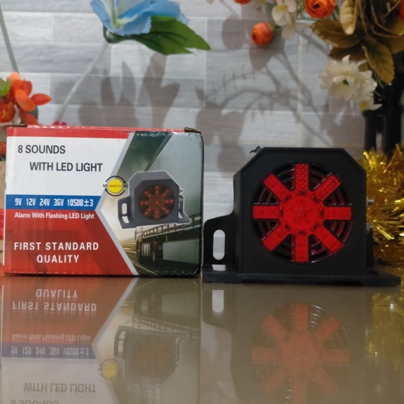 Jual ALARM With FLASHING LED LIGHT ALARM MUNDUR PERINGATAN 8 SOUNDS ...