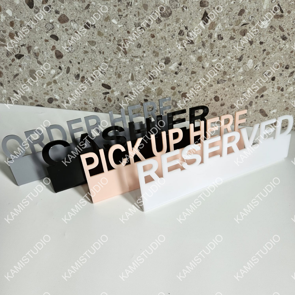 Jual TULISAN RESERVED PICK UP HERE ORDER HERE CASHIER/ SIGN RESERVED ...