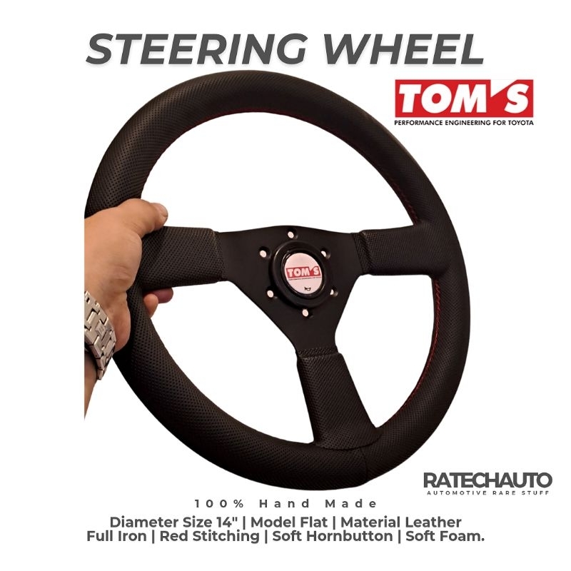 Jual TOM'S STEERING WHEELS LEATHER-STIR RACING TOM'S-SETIR TOMS RACING ...