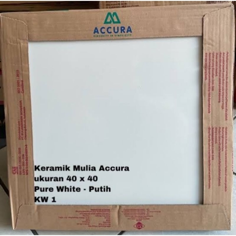 Jual Keramik 40x40 Pure White Putih Polos 40x40 Mulia Accura | Shopee Indonesia