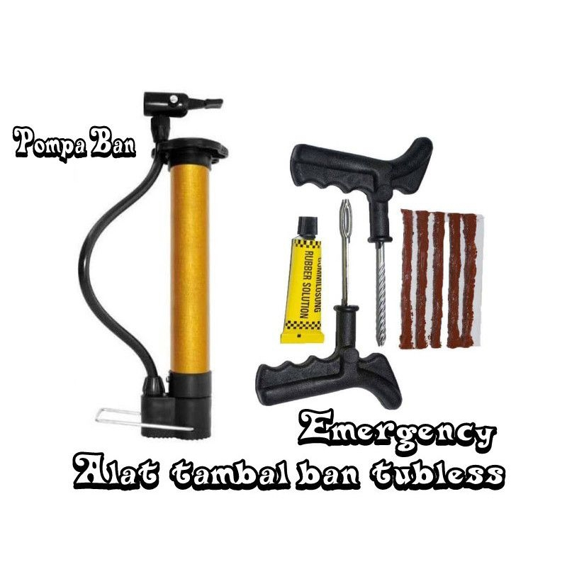 Jual Paket Alat Tambal Ban Tubless Motor Pompa Mini Dan Alat Tambal Ban ...