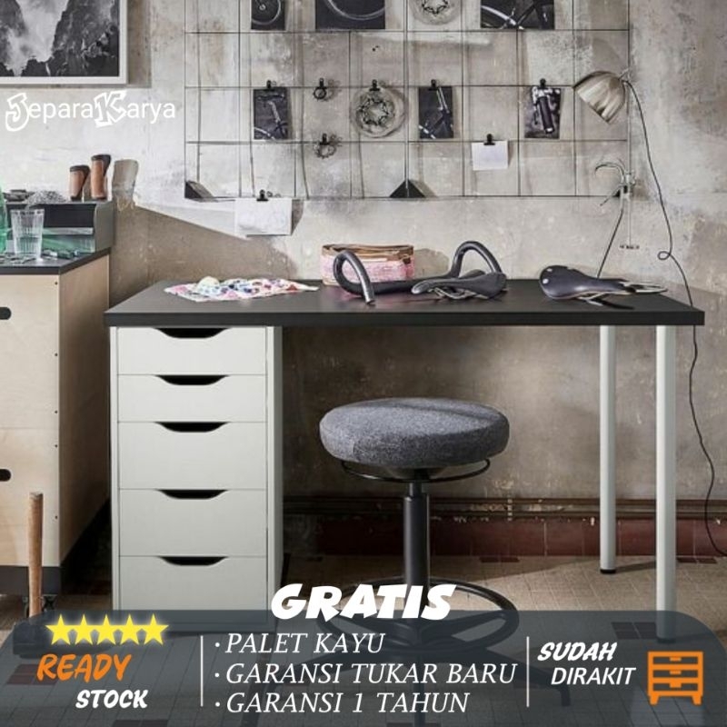 Jual Meja Komputer Meja Kerja Meja Kantor (MK 21) 5 Laci Minimalis ...