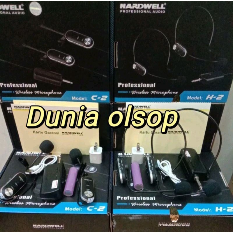 Jual mic wireles clip on HARDWELL C 2 Mic heandset bondu HARDWELL H 2 ...