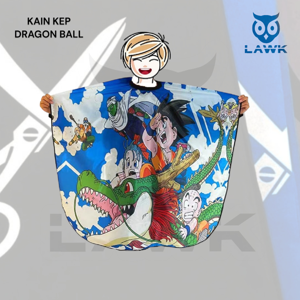 Jual Barber cape anak model Dragon Ball kain kep kain kip cukur rambut ...