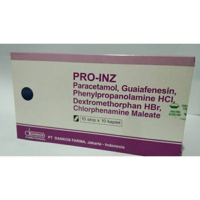 Jual PRO-INZ BOX ISI 100 KAPLET MERINGANKAN FLU DAN BATUK YANG DISERTAI ...