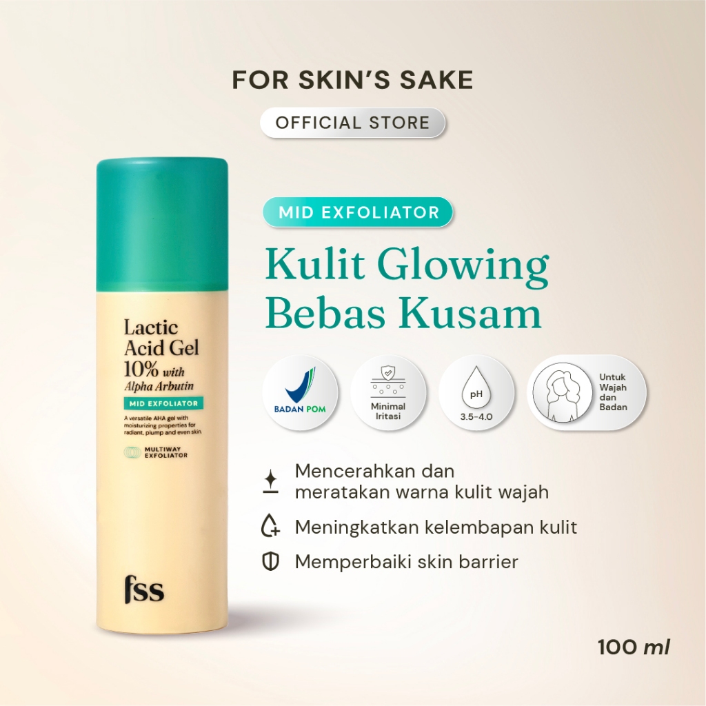 Jual For Skin's Sake FSS Lactic Acid Gel 10% Membantu Mencerahkan Kulit ...