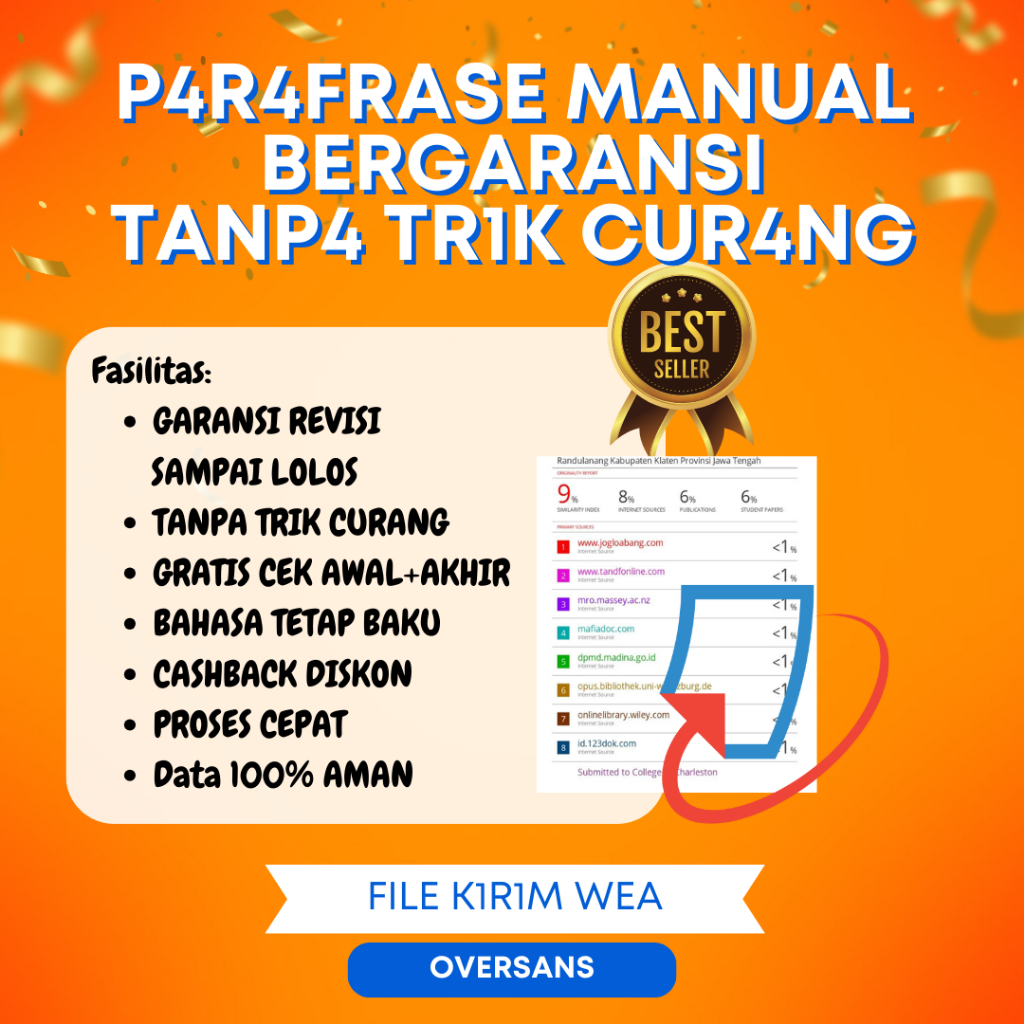Jual [EXPRESS] JASA PARAFRASE MANUAL BERKUALITAS, TANPA TR1K CURANG ...