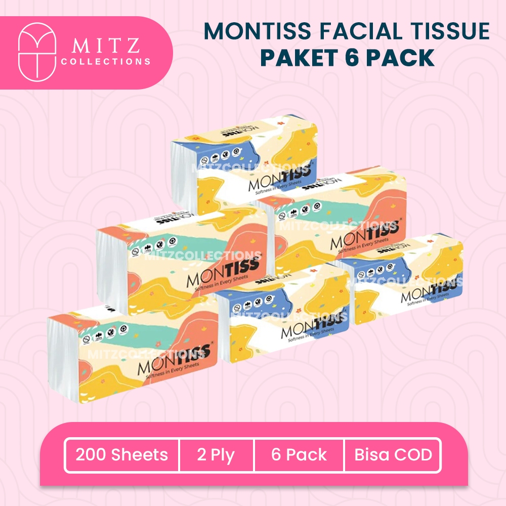 Jual Montiss Facial Tissue 200 Sheets [6 Pack] | Shopee Indonesia