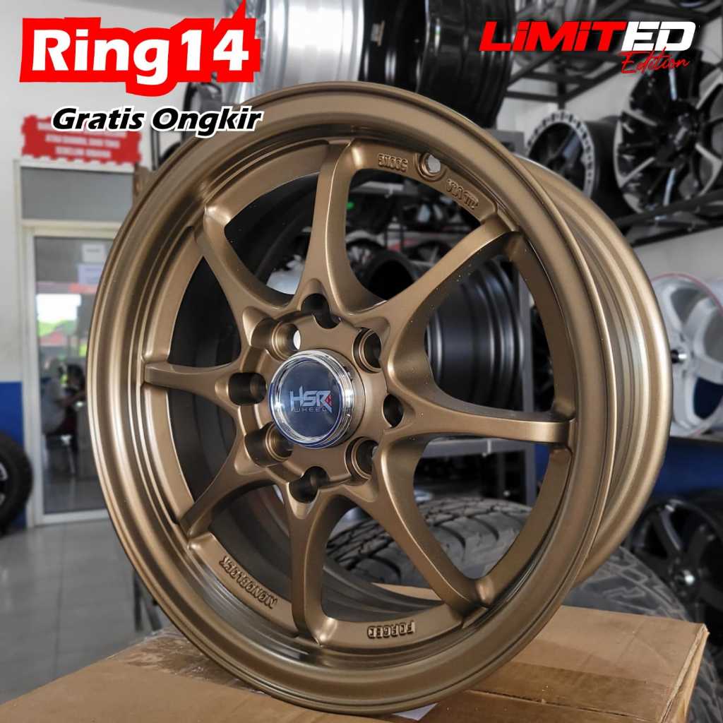 Jual Velg mobil ring 14 HSR HIROSHIMA velg mobil racing r14 Agya,ayla,ignis,brio,calya,sigra ...