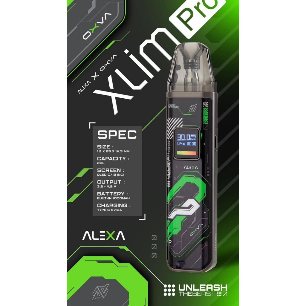 Jual Oxva Xlim Pro Alexa Pod Kit System 1000mAh By Oxva 100% Authentic ...