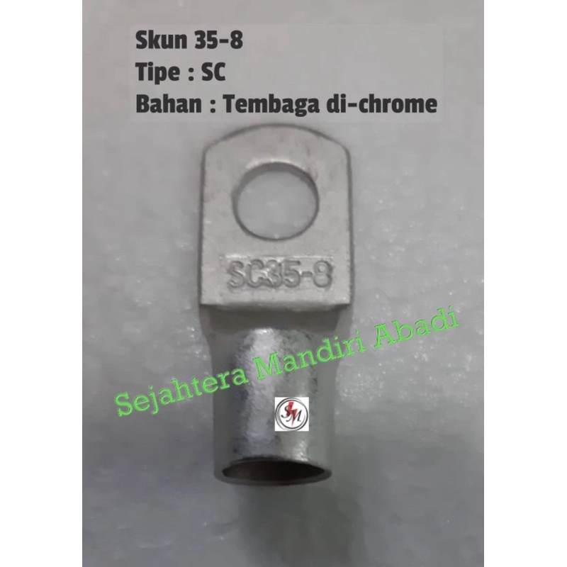 Jual Skun Kabel 35 mm Lubang Baut 8 mm Tipe SC TEmbaga Chrome | Shopee Indonesia