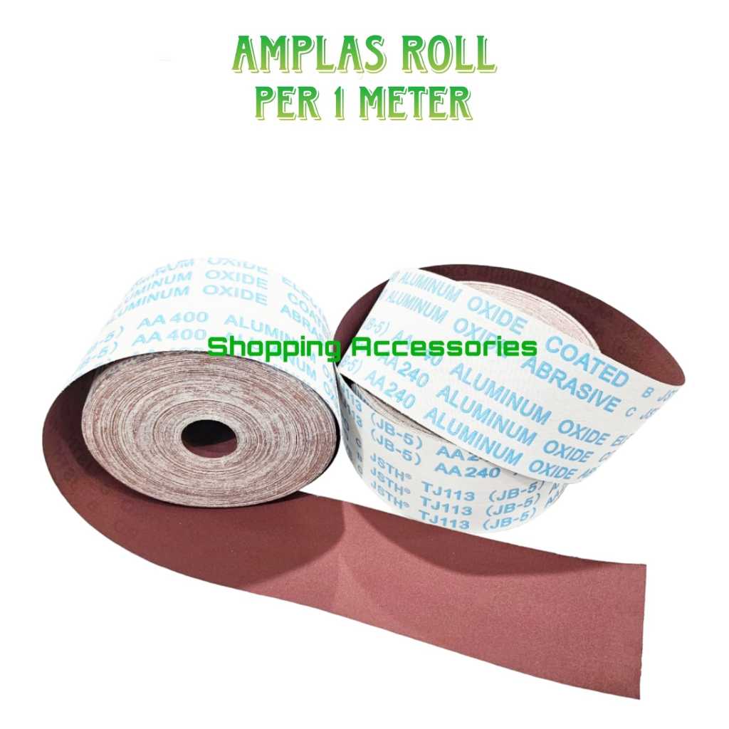 Jual Amplas Roll Kain 4" Inch x 1 meter Grit 60 80 100 120 150 180 240 ...