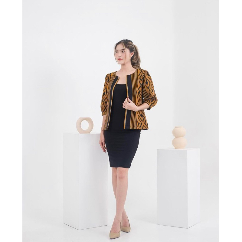 Jual blazer tenun antik ntt full furing / Naila outer / office look ...