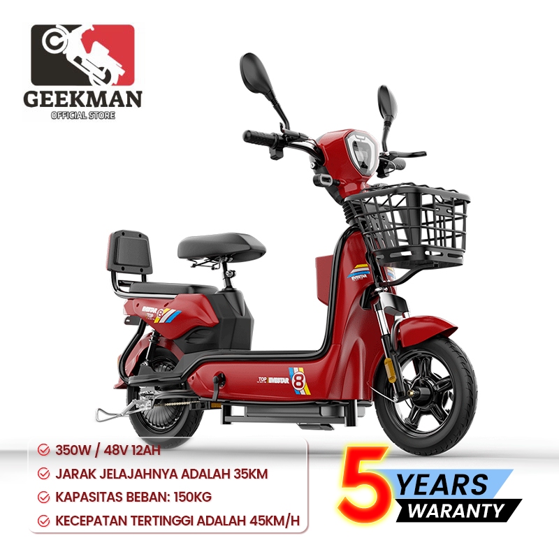 Jual Sepeda Listrik Geekman 45kg 48V12ah Garansi Produsen | Shopee ...