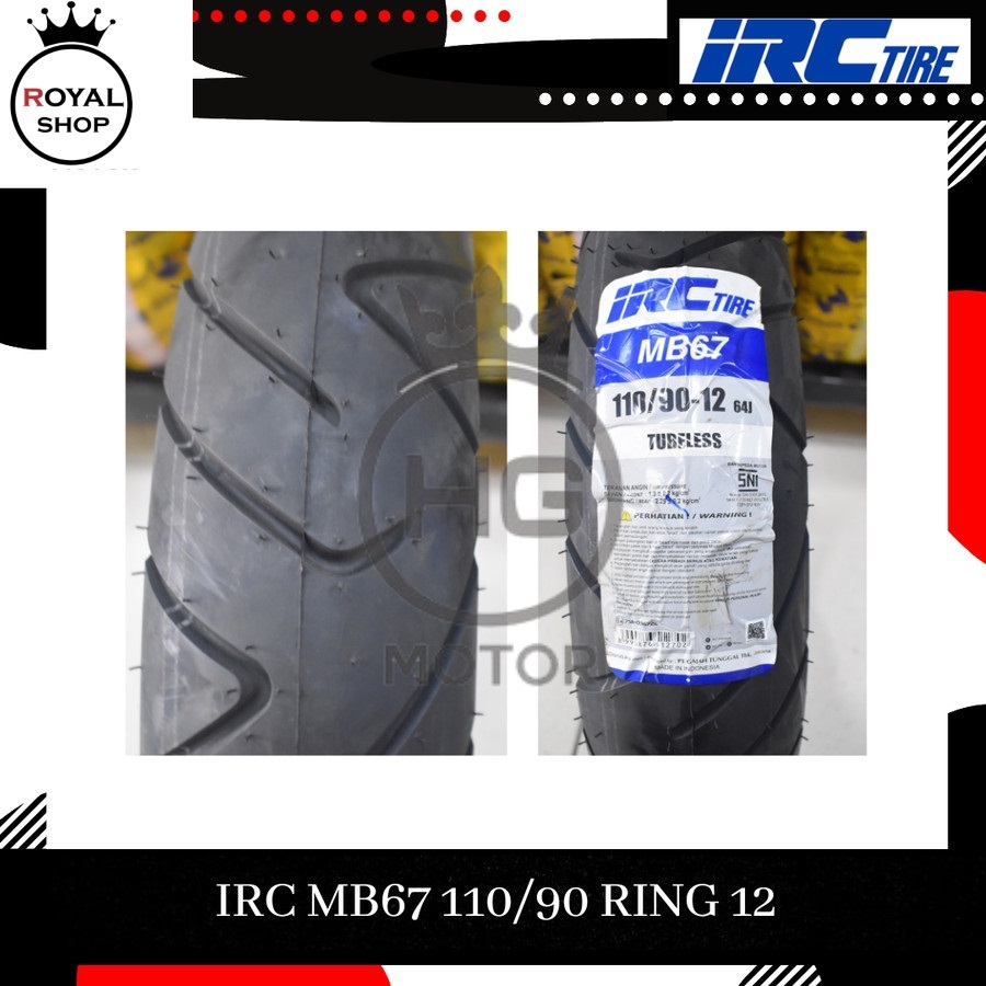 Jual Ban Motor Honda Scoopy IRC MB 67 110/90 ring 12 Tubeless | Shopee Indonesia