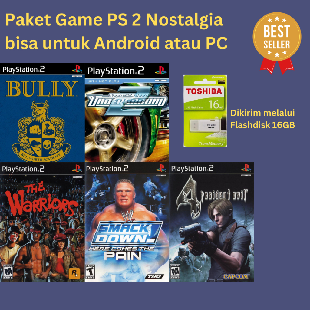 Jual Paket Game PS 2 Nostalgia bisa main di Android atau PC | Shopee ...