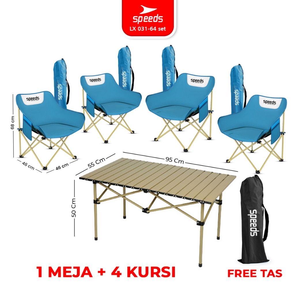 Jual SPEEDS Meja Camping Lipat Set Meja Lipat Kursi Lipat Meja Piknik ...